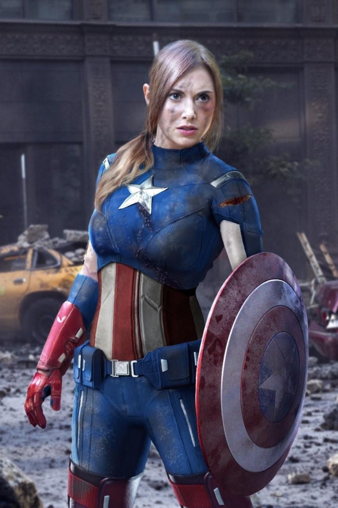 Female Captain America - FACEinHOLE