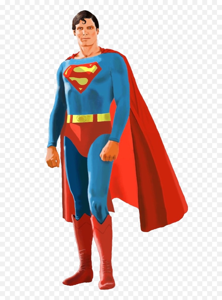 Superman stylized pose - FACEinHOLE